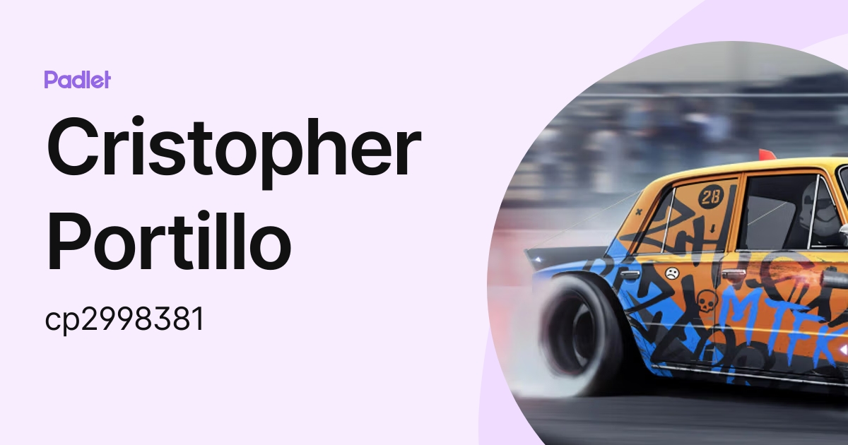 Cristopher Portillo (cp2998381) profile | Padlet