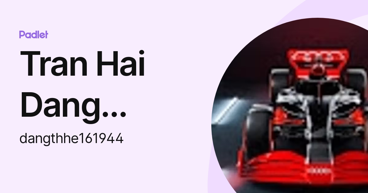 Tran Hai Dang (K16_HL) (dangthhe161944) profile | Padlet