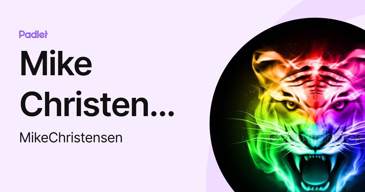 Mike Christensen (MikeChristensen) profile | Padlet