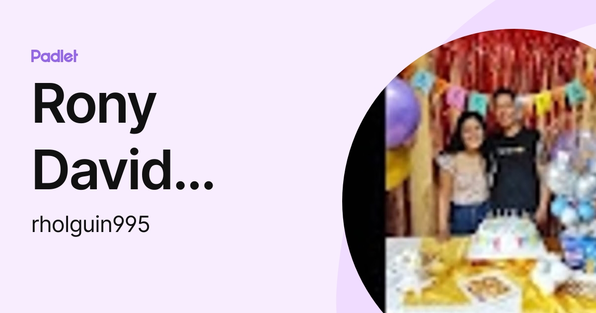 Rony David Holguin Moran (rholguin995) profile | Padlet