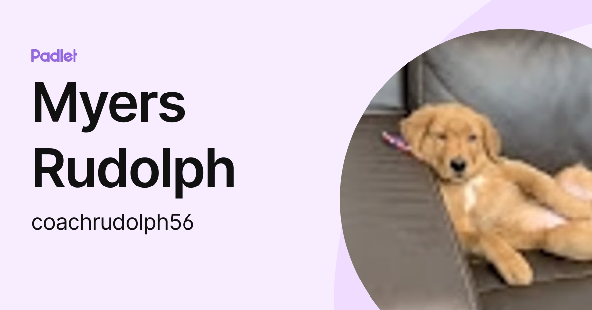 Myers Rudolph (coachrudolph56) profile | Padlet