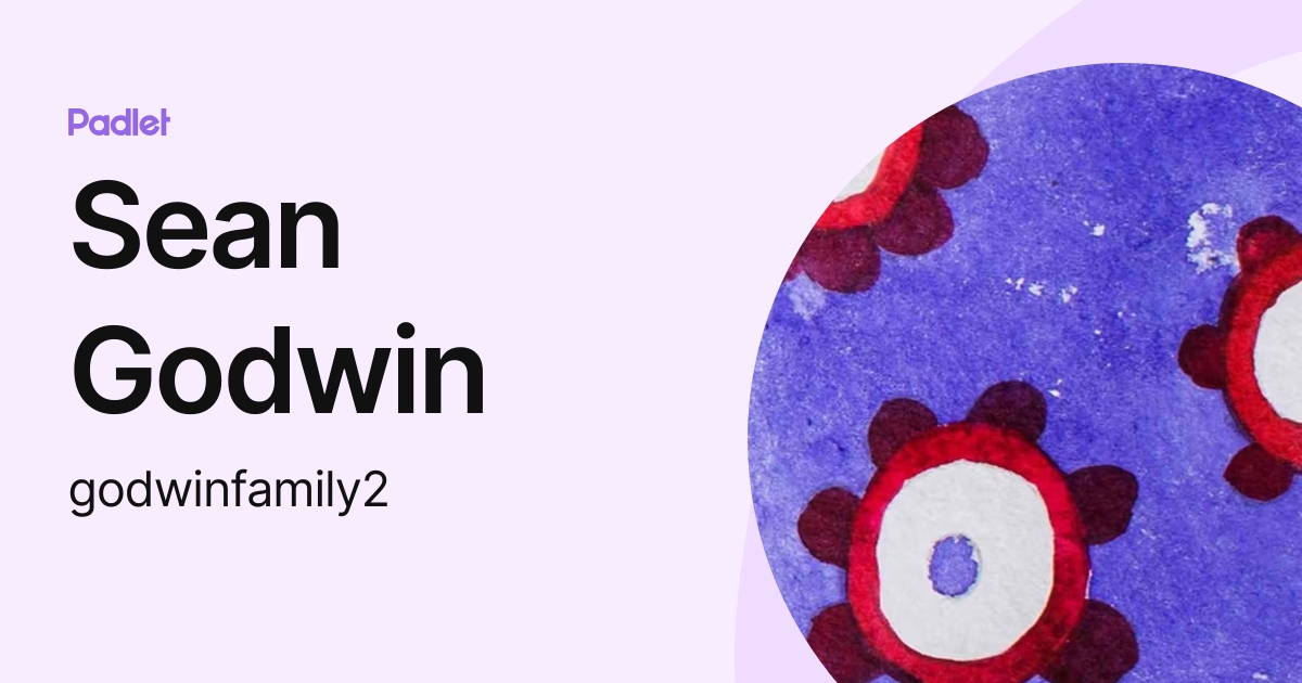 Sean Godwin (godwinfamily2) profile | Padlet