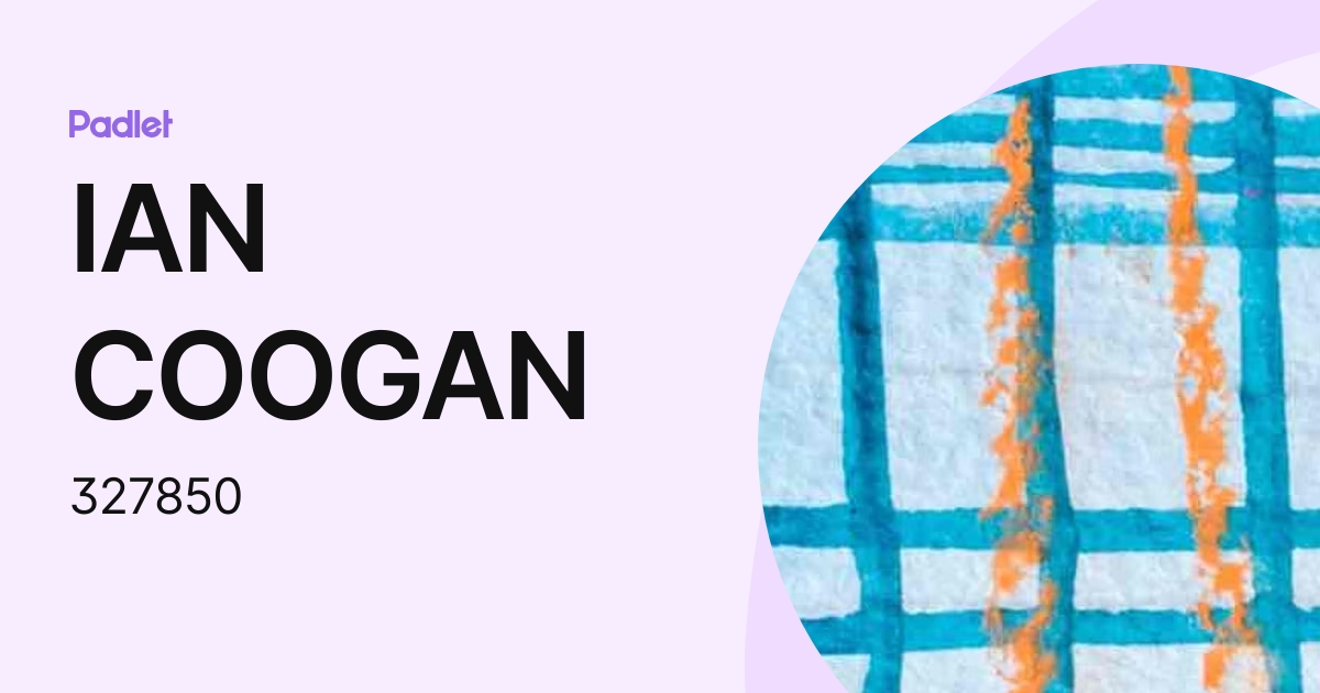 IAN COOGAN (327850) profile | Padlet