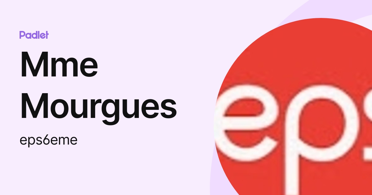 Mme Mourgues (eps6eme) profile | Padlet