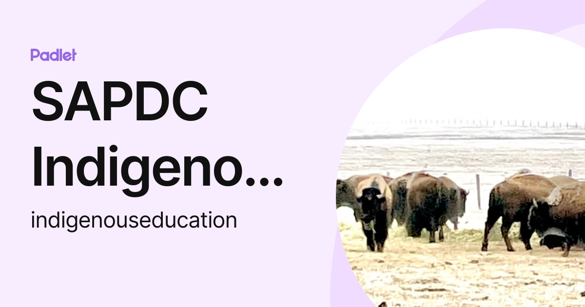 SAPDC Indigenous Education Padlet (indigenouseducation) profile | Padlet