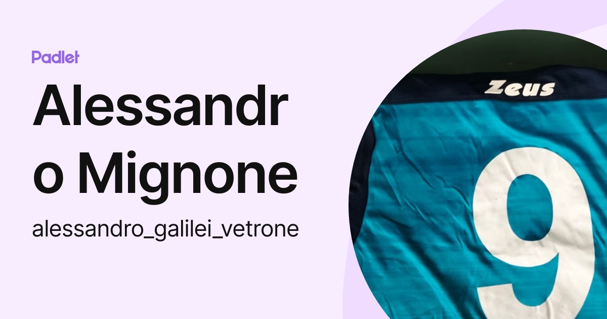 Alessandro Mignone (alessandro_galilei_vetrone) profile | Padlet