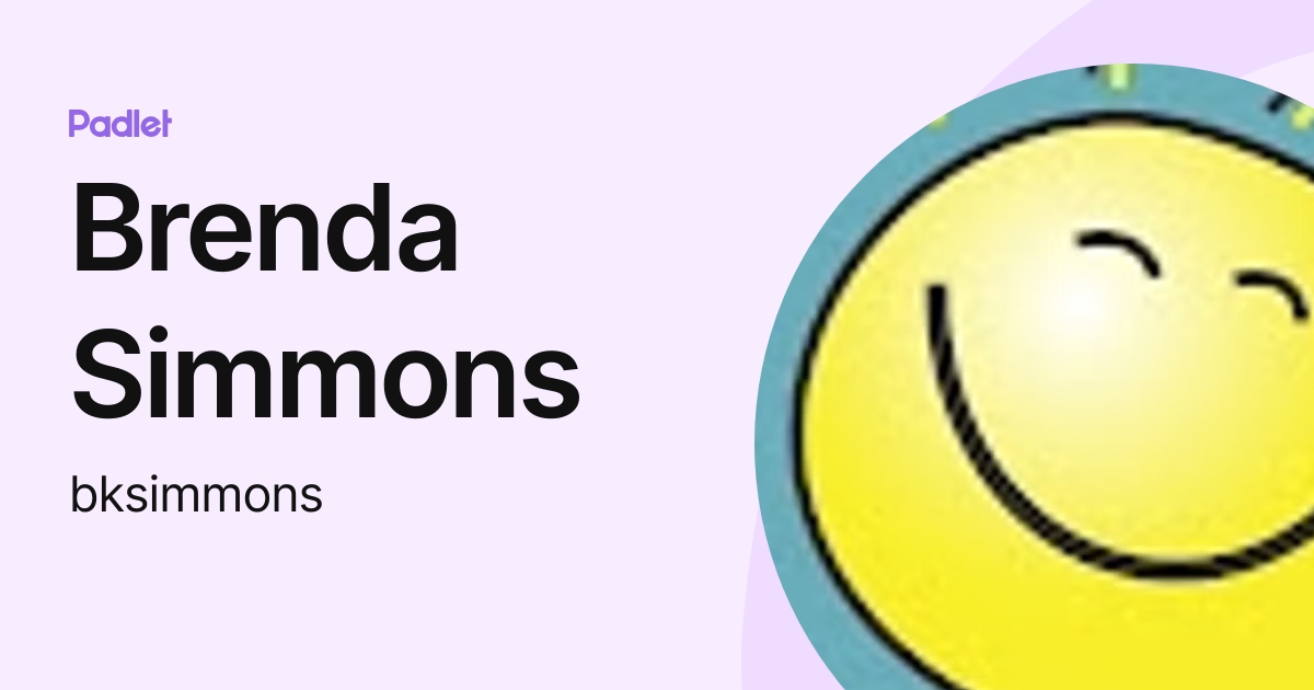 Brenda Simmons (bksimmons) profile | Padlet