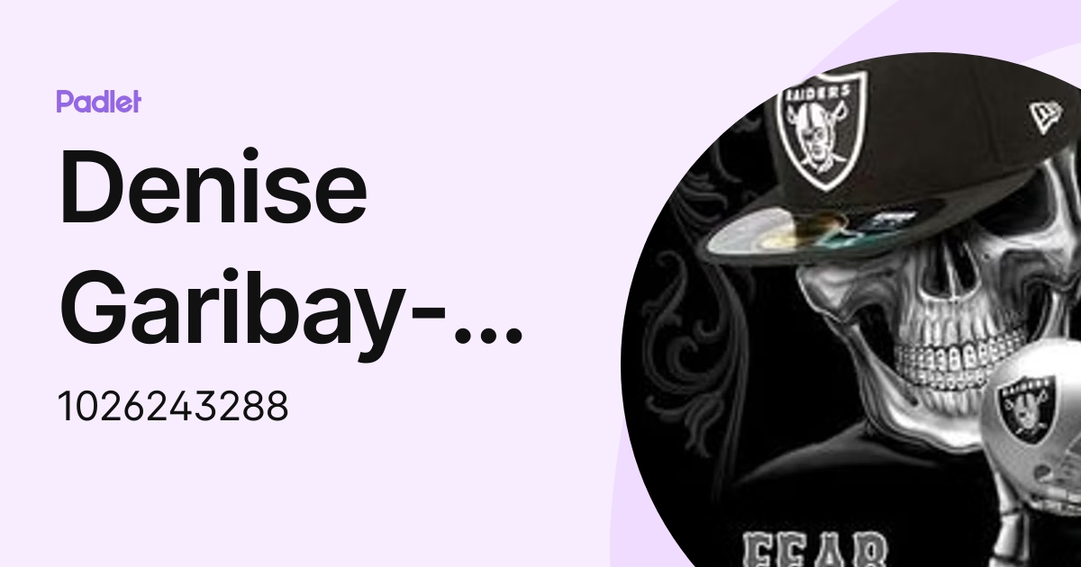 Denise Garibay-Caldera (1026243288) profile | Padlet