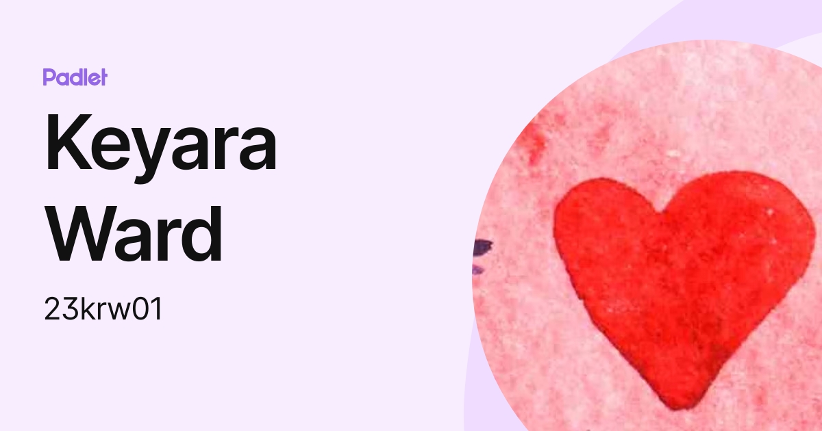 Keyara Ward (23krw01) profile | Padlet