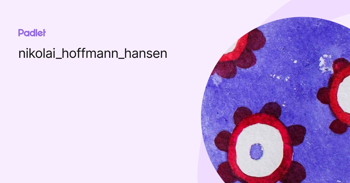 Nikolai Hoffmann Hansen Profile Padlet