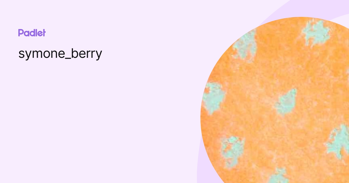 symone_berry profile | Padlet
