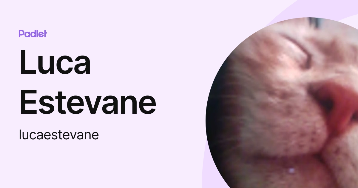 Luca Estevane (lucaestevane) profile | Padlet