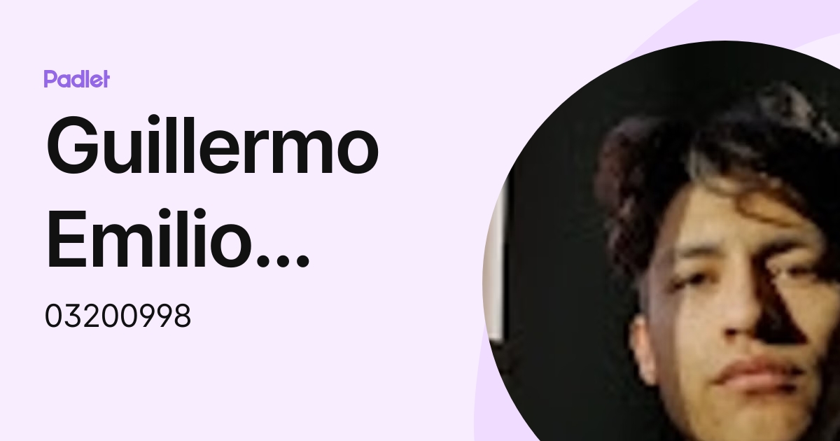 Guillermo Emilio Becerra Jauregui (03200998) profile | Padlet