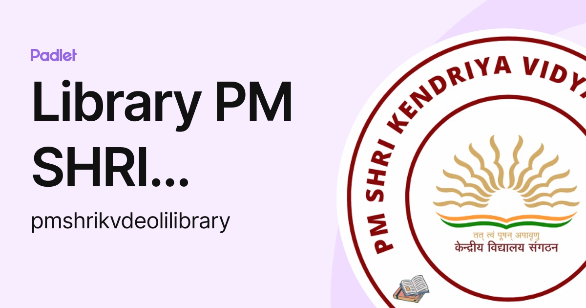 Library PM SHRI Kendriya Vidyalaya Deoli (pmshrikvdeolilibrary) profile ...