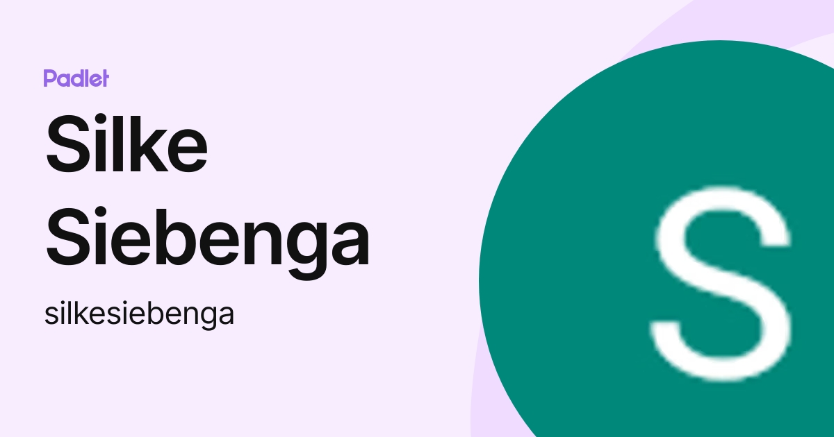 Silke Siebenga (silkesiebenga) profile | Padlet