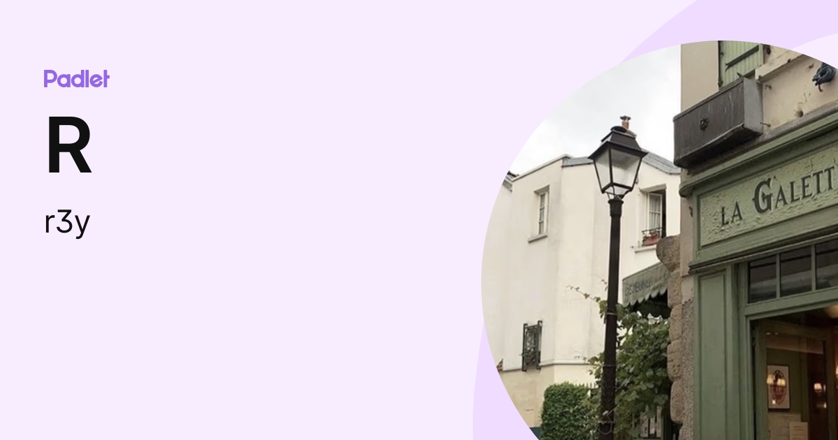 R (r3y) profile | Padlet