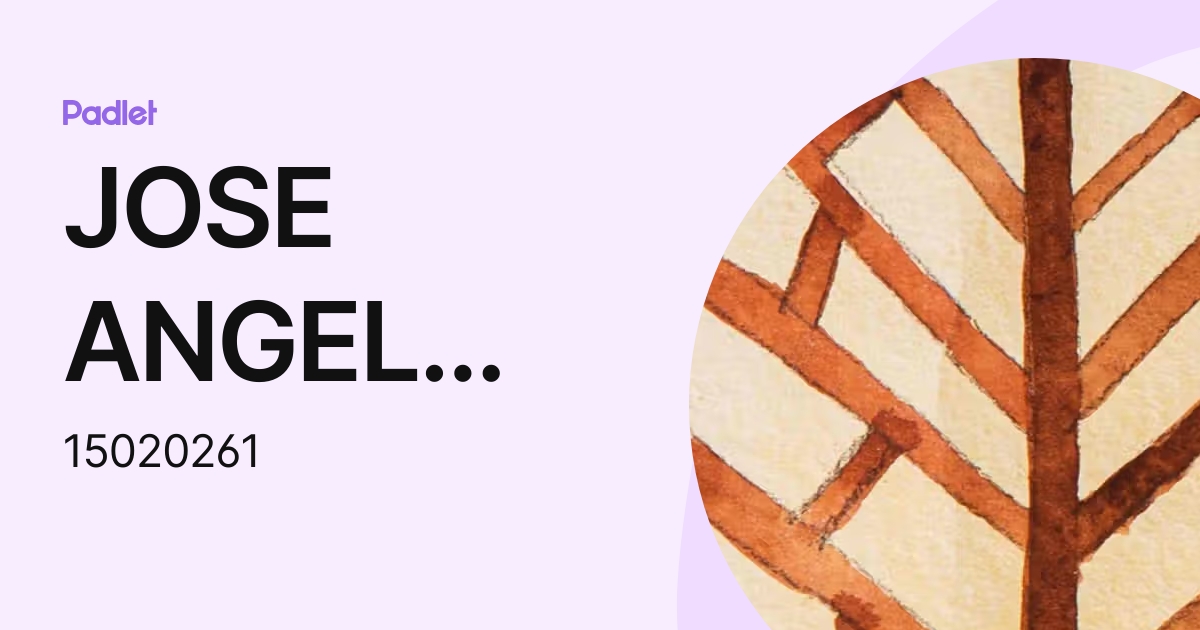 JOSE ANGEL GONZALEZ PIMENTEL (15020261) profile | Padlet