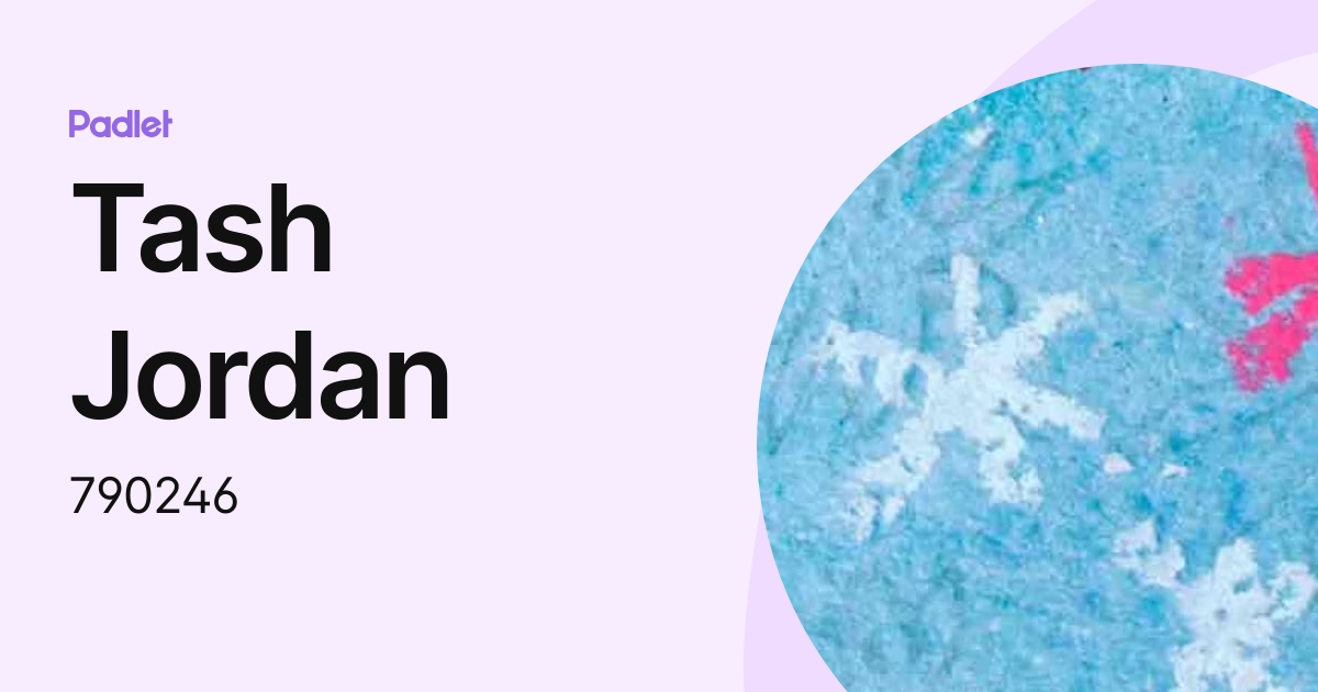 Tash Jordan (790246) profile | Padlet