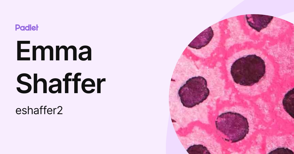 Emma Shaffer (eshaffer2) profile | Padlet