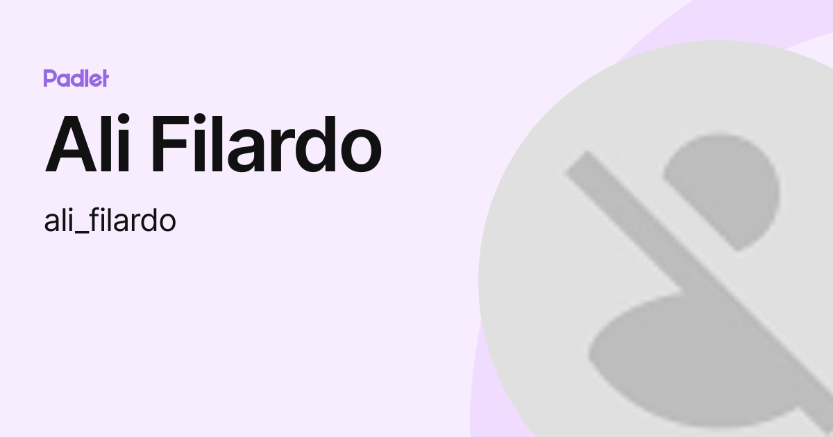Ali Filardo (ali_filardo) profile | Padlet