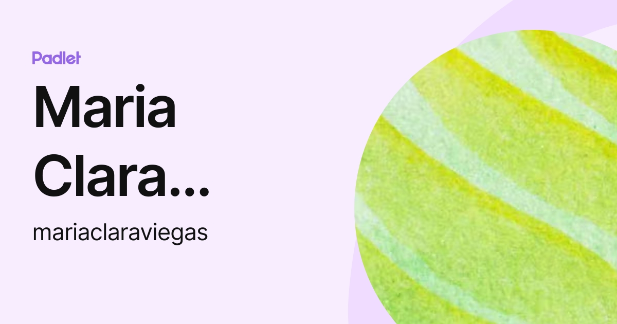 Maria Clara Viegas (mariaclaraviegas) perfil | Padlet