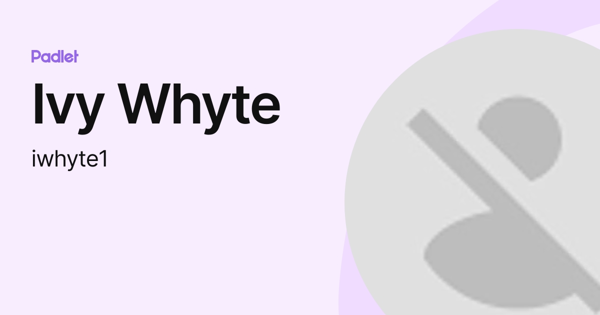 Ivy Whyte (iwhyte1) profile | Padlet