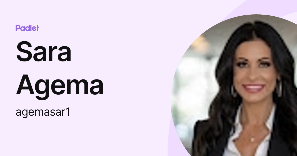 Sara Agema (agemasar) profile | Padlet