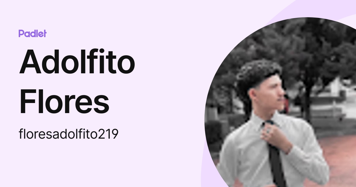 Adolfito Flores (floresadolfito219) profile | Padlet