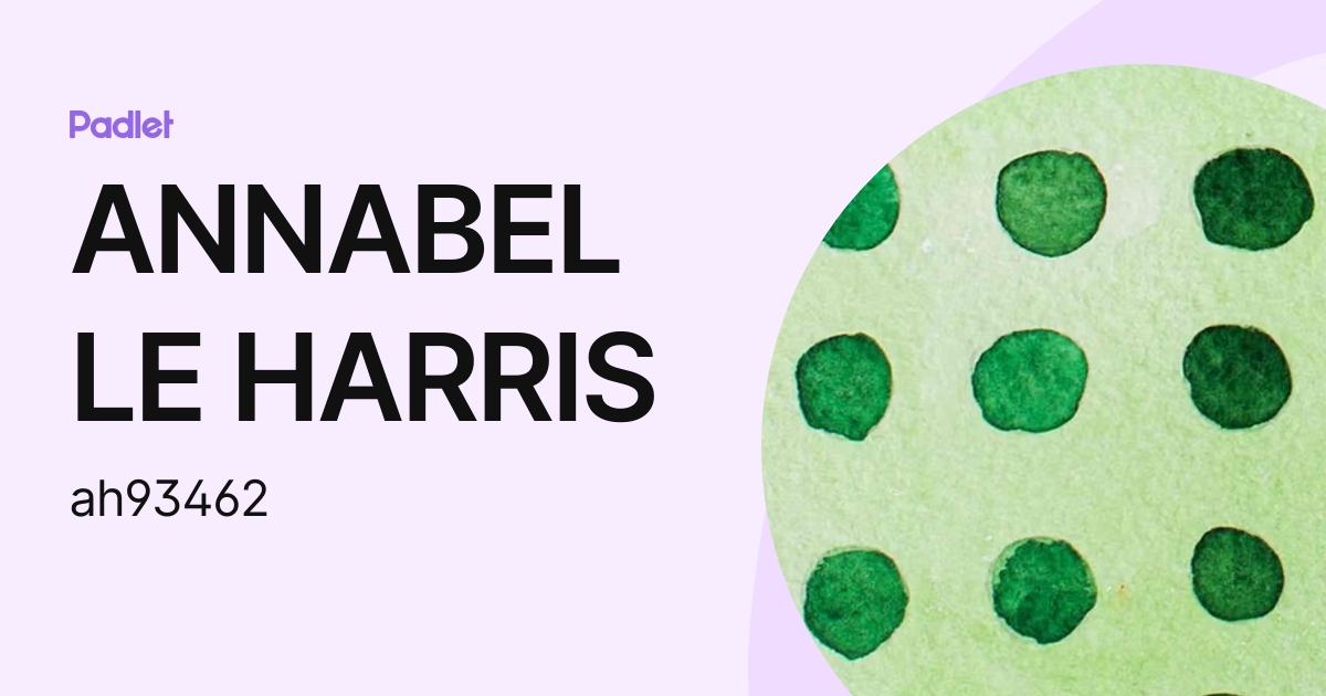 ANNABELLE HARRIS (ah93462) profile | Padlet