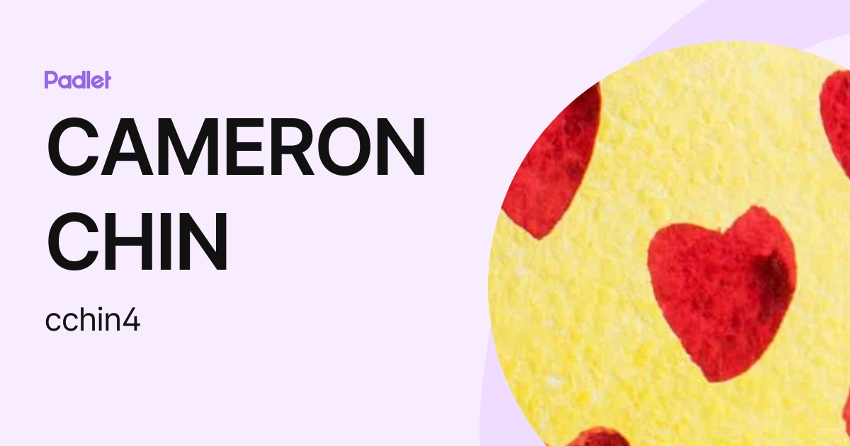 CAMERON CHIN (cchin4) profile | Padlet