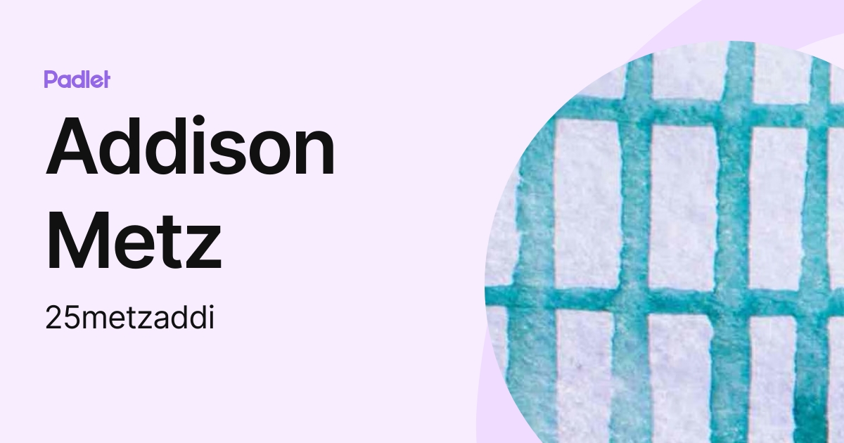 Addison Metz (25metzaddi) profile | Padlet