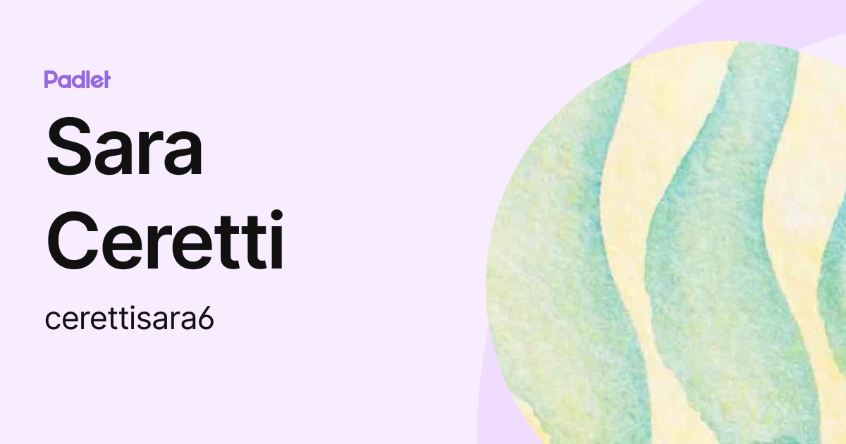 Sara Ceretti (cerettisara6) profile | Padlet
