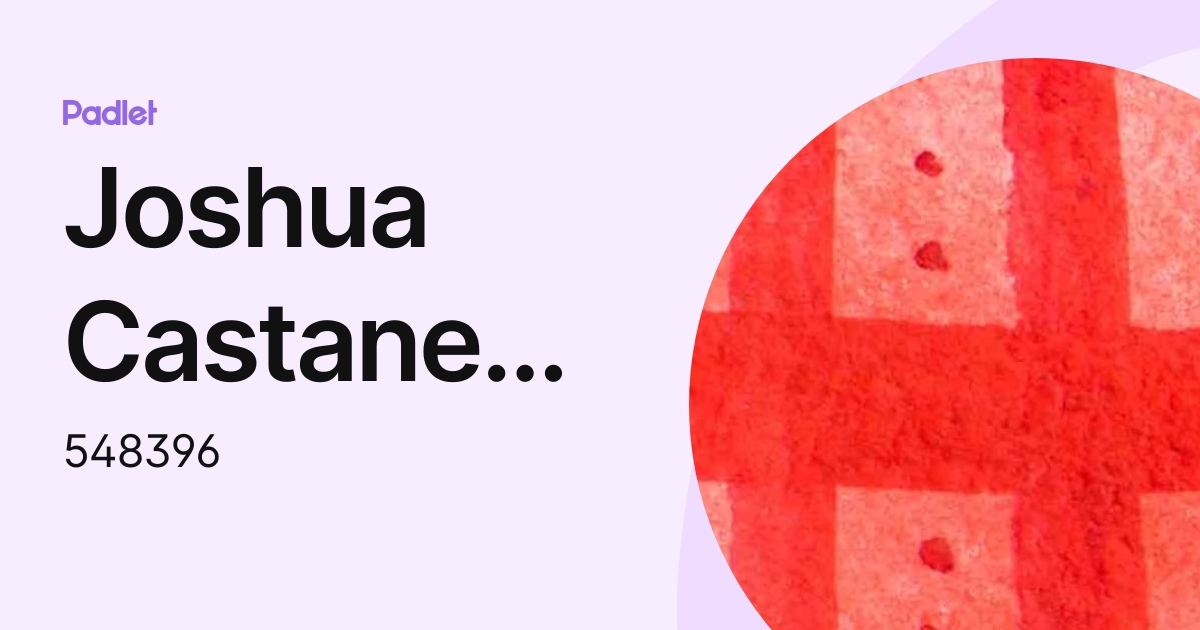 Joshua Castaneda Montes (548396) profile | Padlet
