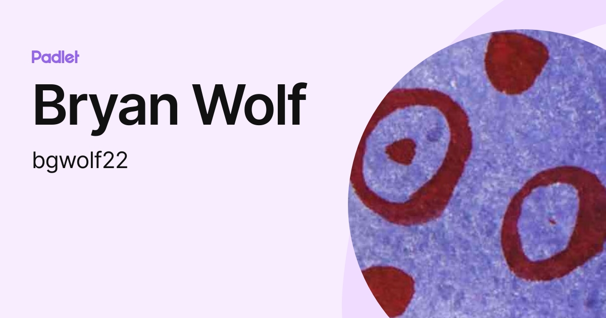 Bryan Wolf (bgwolf22) profile | Padlet
