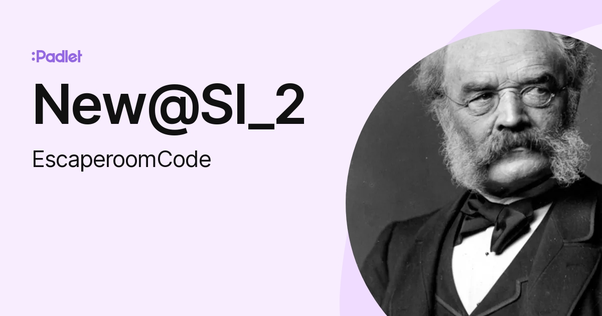 New@SI_2 (EscaperoomCode) profile | Padlet New@SI_2 (EscaperoomCode) profile | Padlet