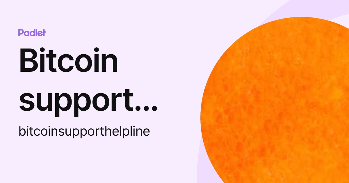 Bitcoin support number +1