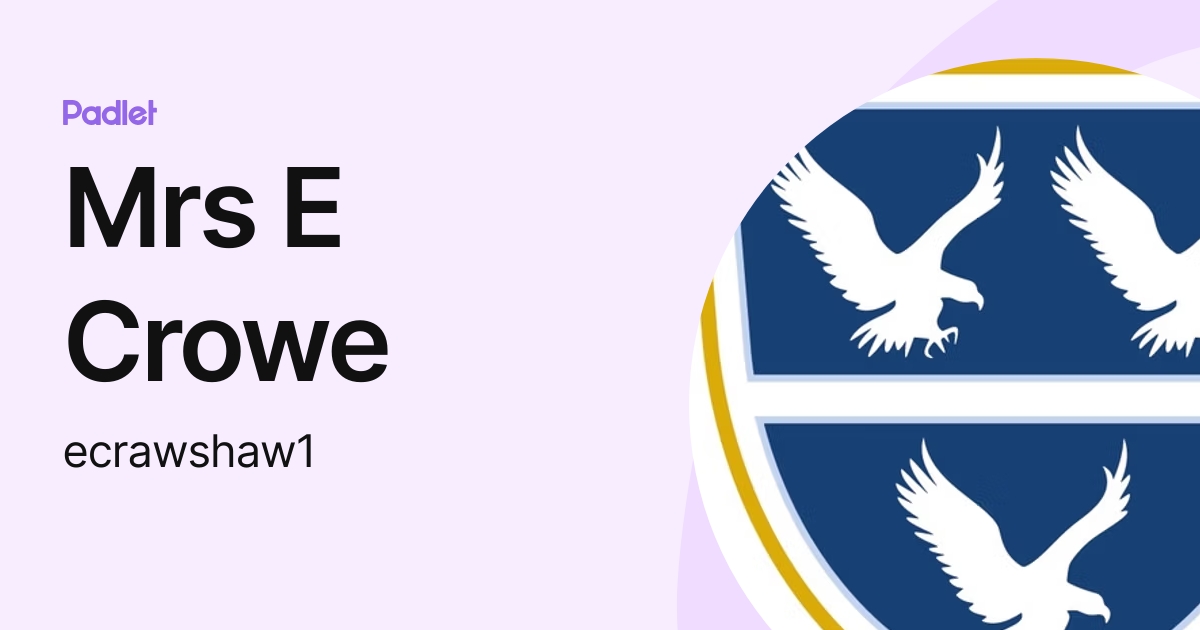 Miss E Crawshaw (ecrawshaw1) profile | Padlet