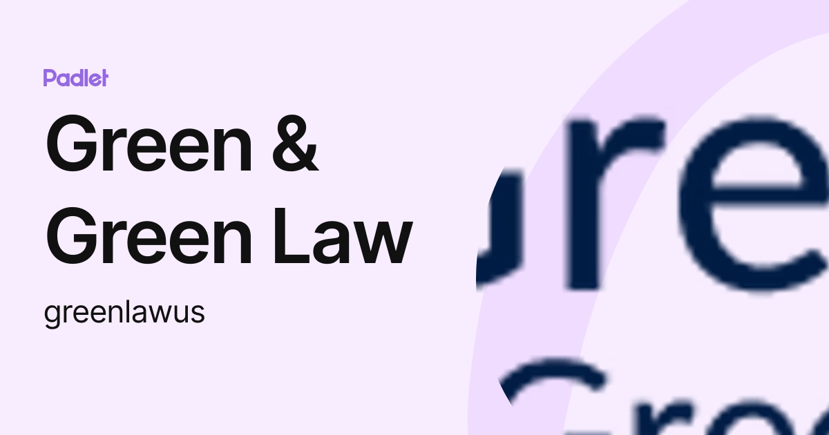Green Green Law Greenlawus Profile Padlet