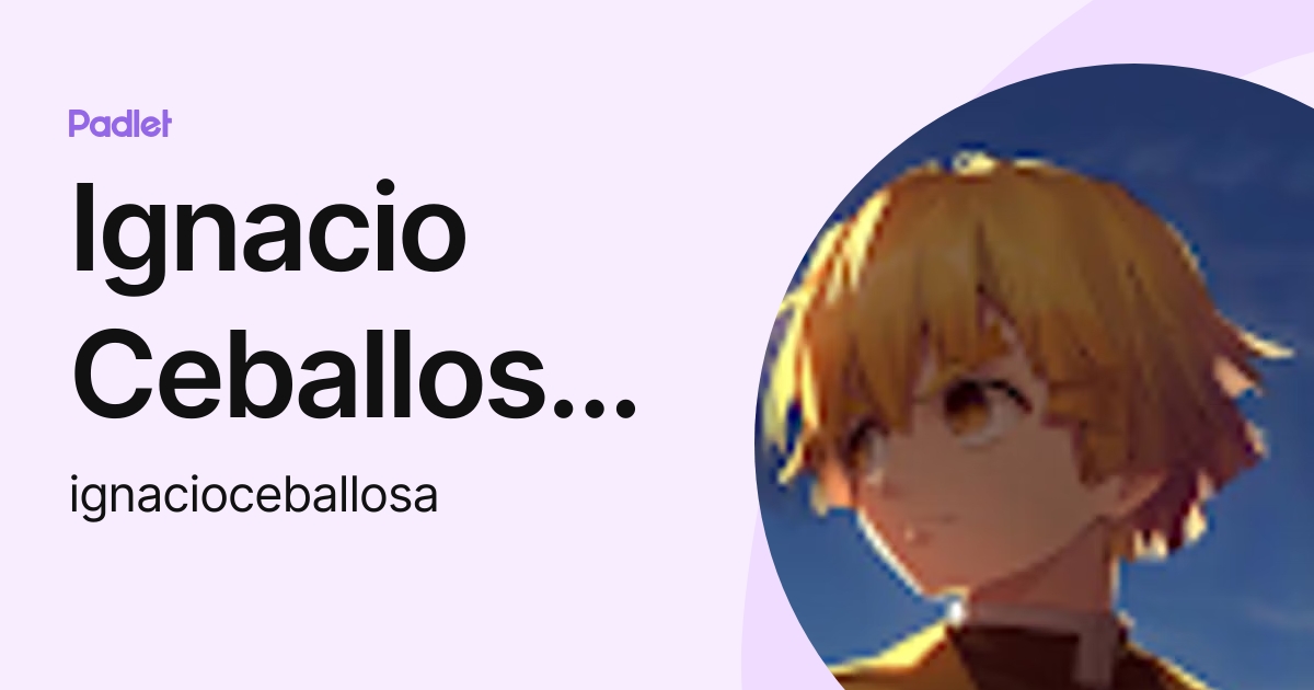 Ignacio Ceballos Arenas (ignacioceballosa) profile | Padlet