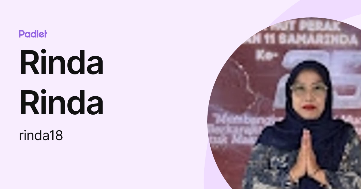 Rinda Rinda (rinda18) profile | Padlet