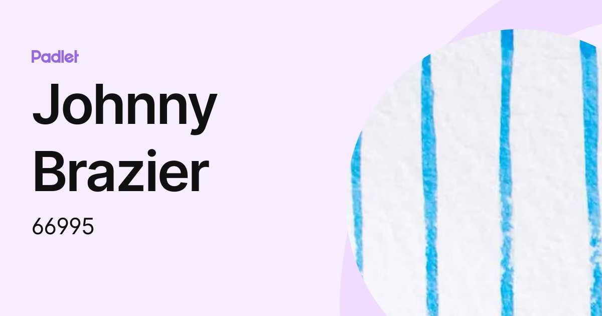 Johnny Brazier (66995) profile | Padlet