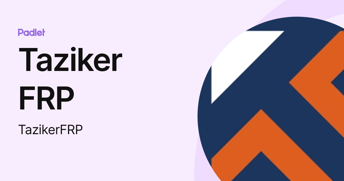 Taziker FRP (TazikerFRP) profile | Padlet