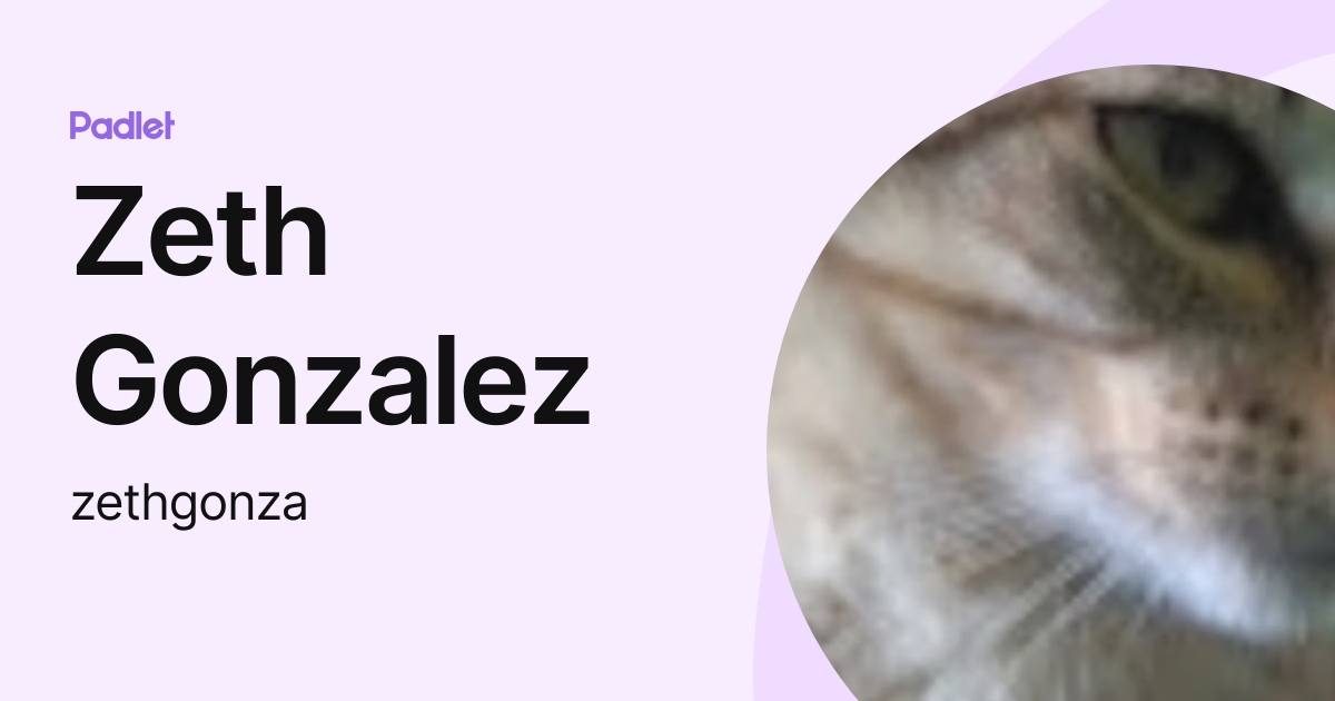 Zeth Gonzalez (zethgonza) profile | Padlet