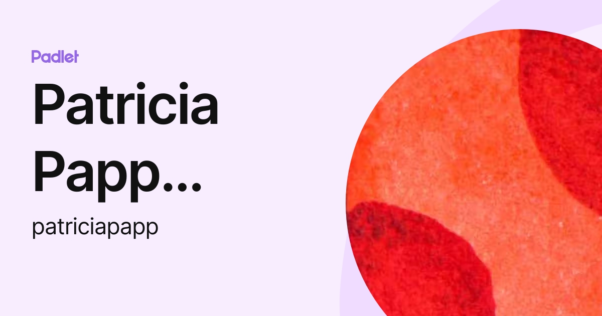 Patricia Papp (student) (patriciapapp) profile | Padlet