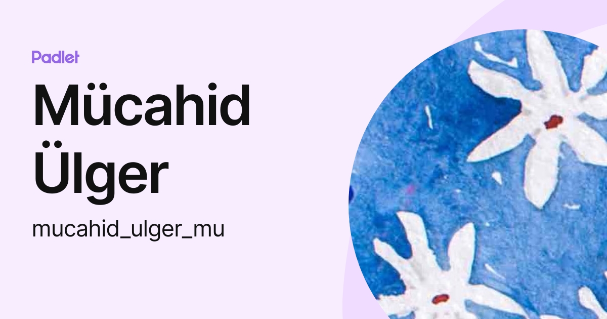Mücahid Ülger (mucahid_ulger_mu) profile | Padlet
