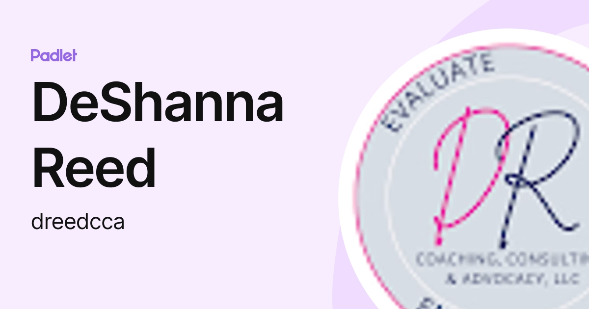 DeShanna Reed (dreedcca) profile | Padlet