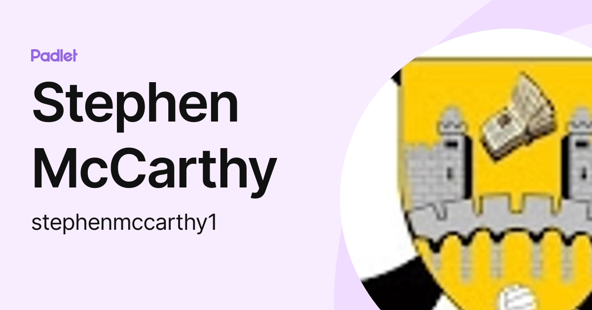 Stephen McCarthy (stephenmccarthy1) profile | Padlet