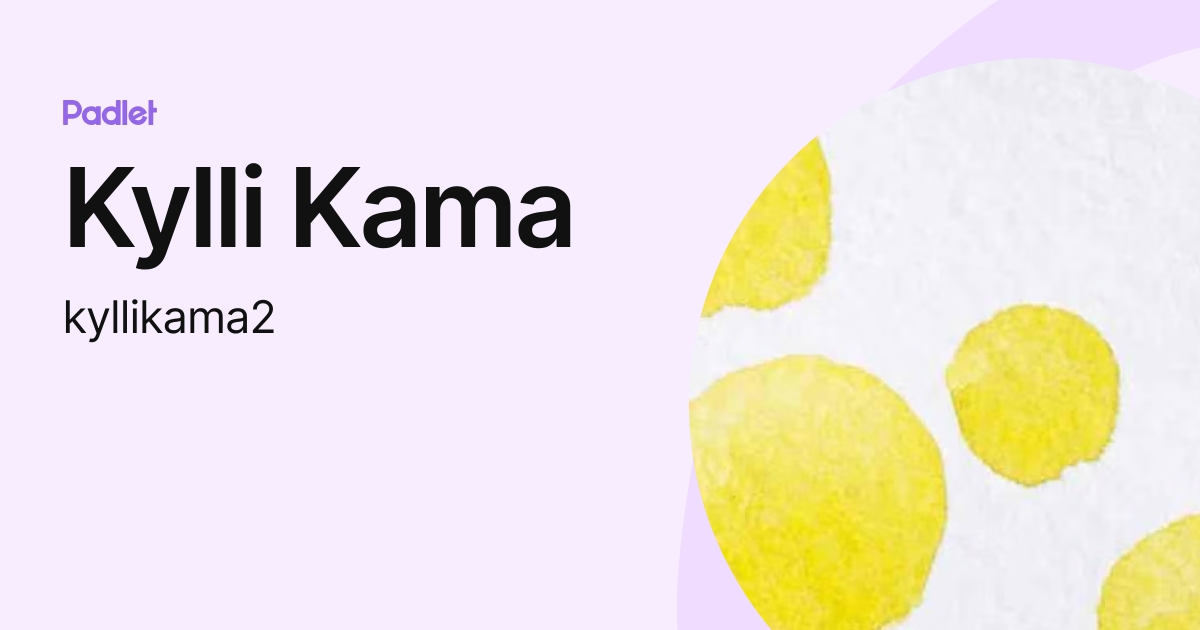 Kylli Kama (kyllikama2) profile | Padlet
