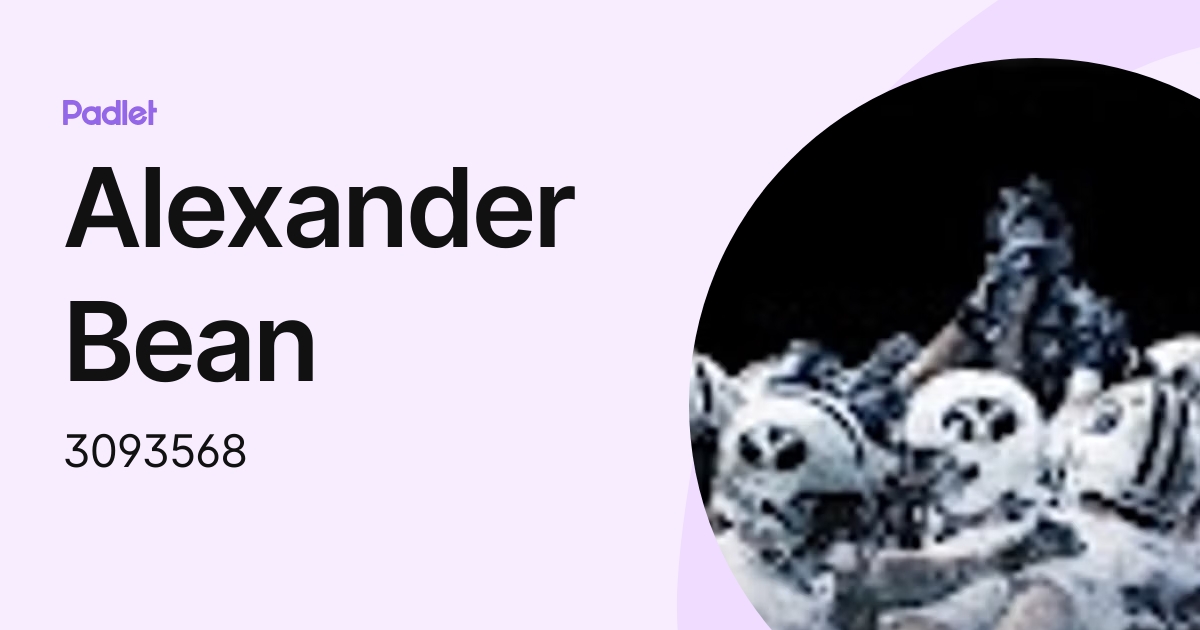 Alexander Bean (3093568) profile | Padlet
