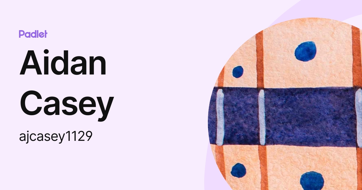 Aidan Casey (ajcasey1129) profile | Padlet